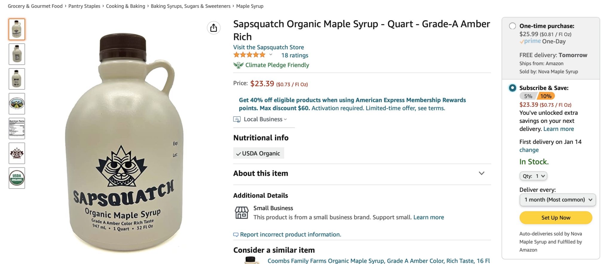 Subscribe and Save – Sapsquatch Organic Maple Syrup